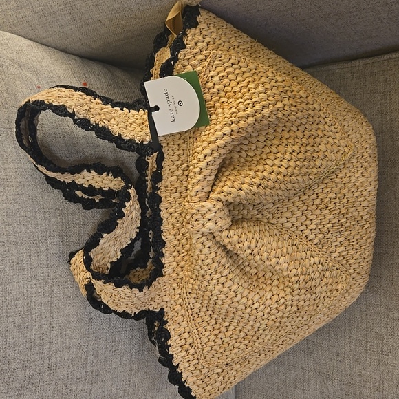 kate spade | Bags | Nwt Kate Spade Target Raffia Bow Tote Bag From Kate ...